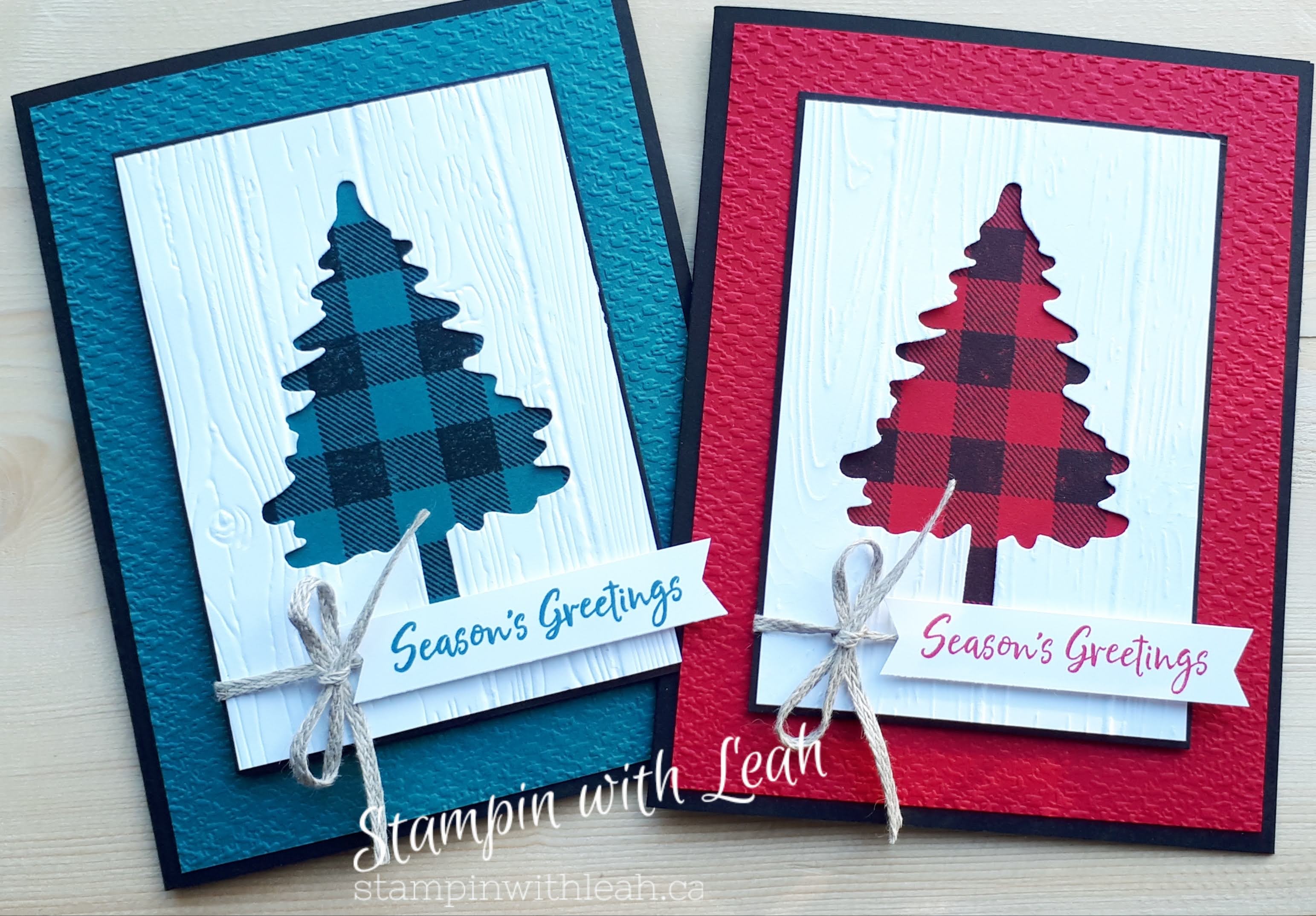 Buffalo Check Card | Stampin With Leah