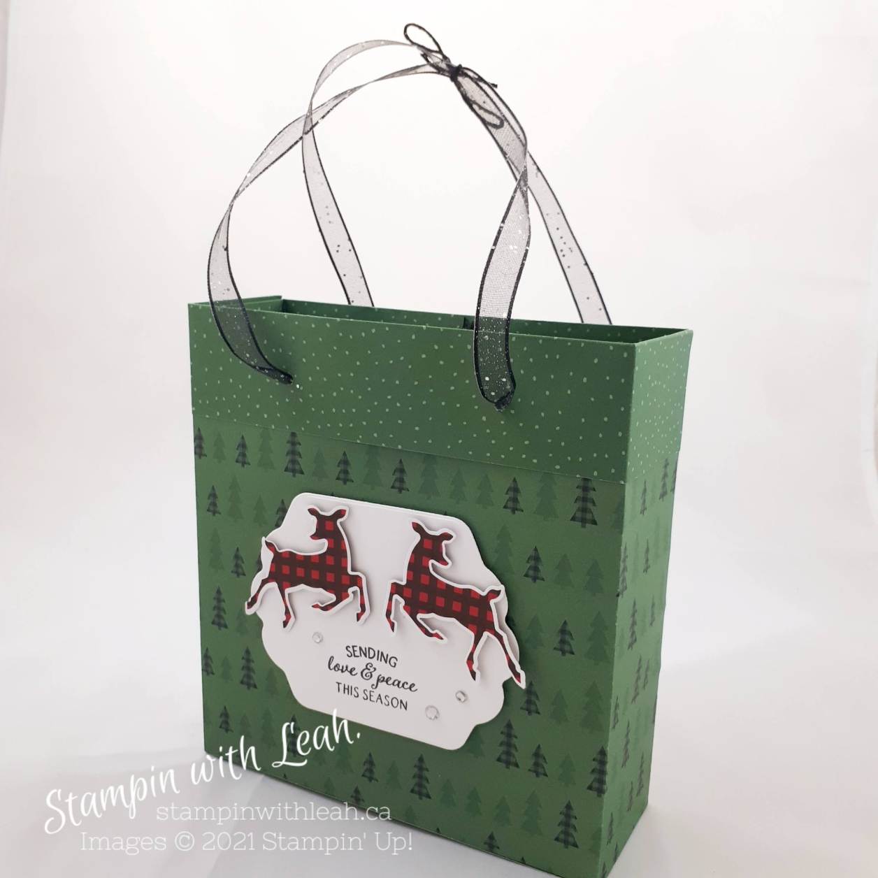 Peaceful Prints DSP Gift Bag | Stampin With Leah