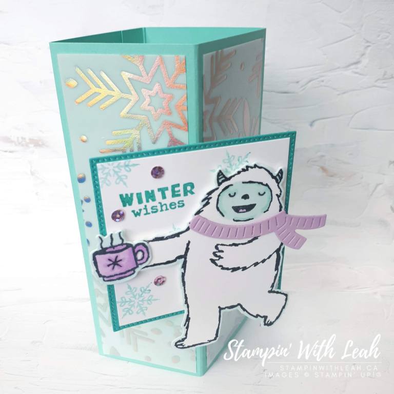 Yeti To Party Box Card | Stampin With Leah