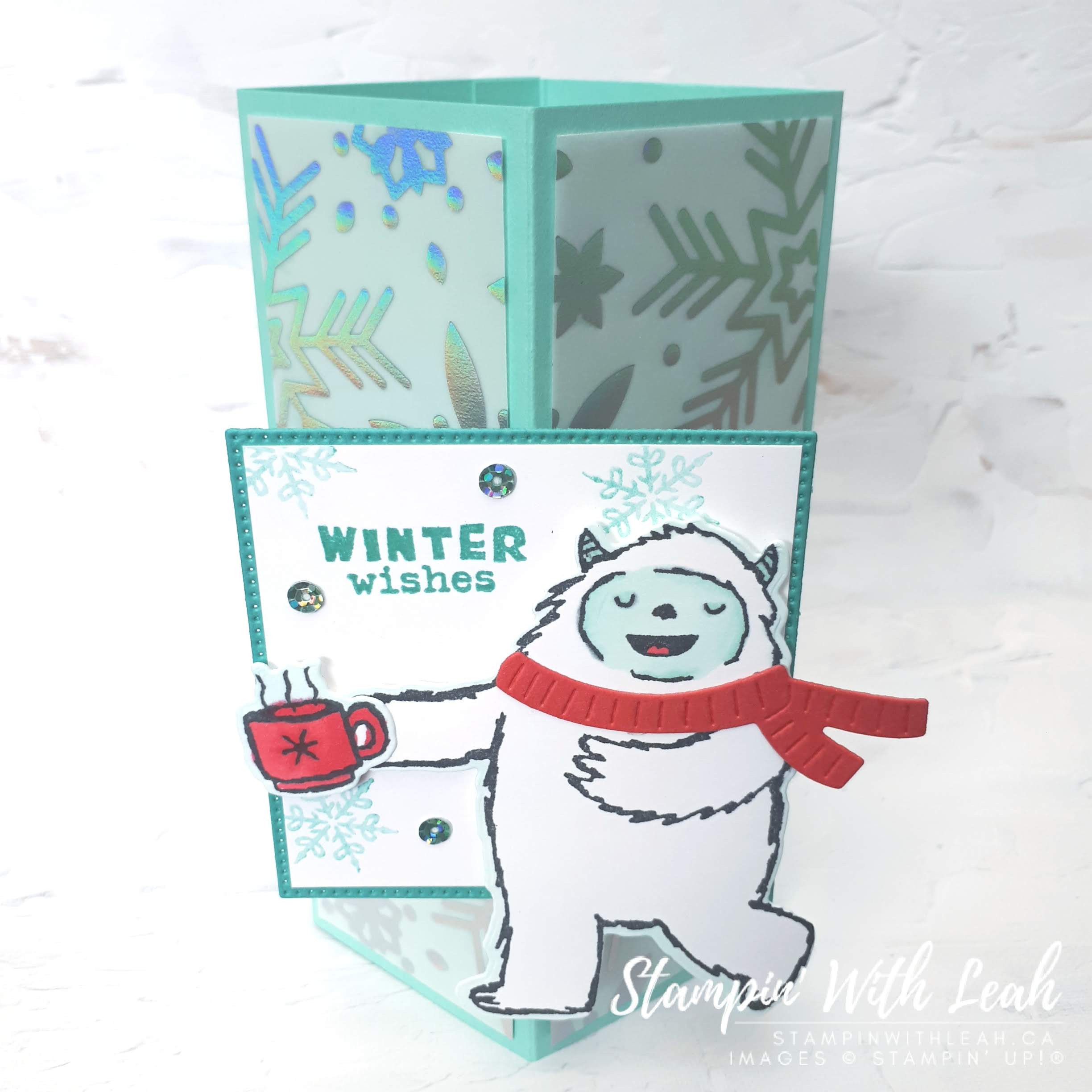 Yeti To Party Box Card | Stampin With Leah