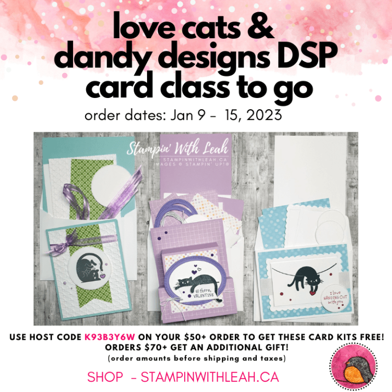 Love Cats & Dandy Designs 12X12 SAB DSP Card Class To Go | Stampin With ...
