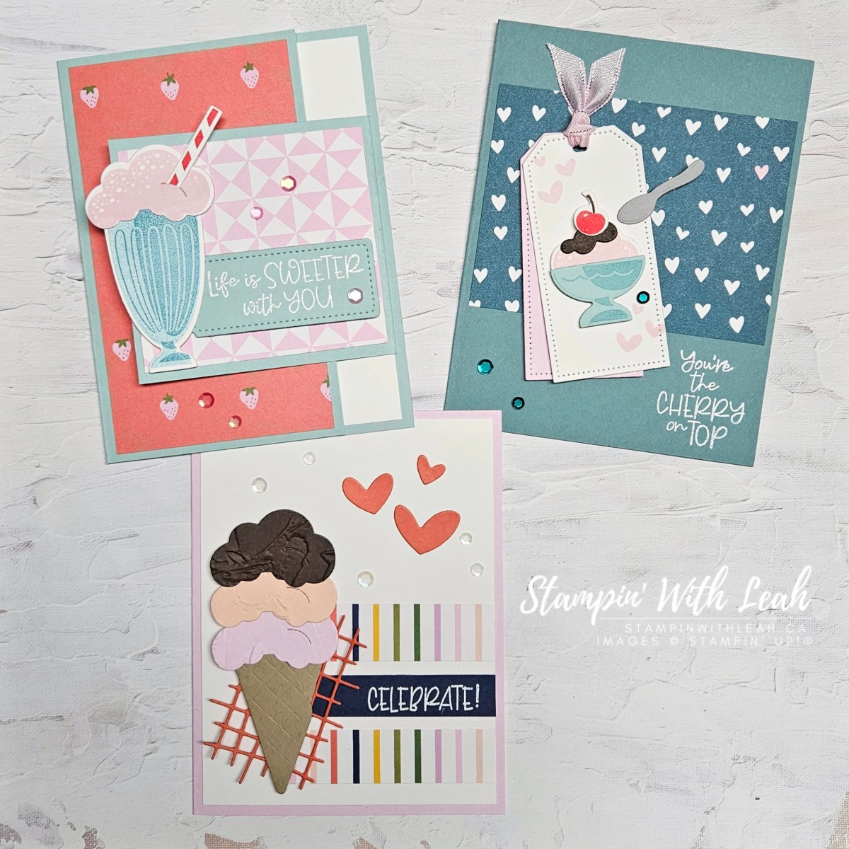 Share A Milkshake Card Class To Go | Stampin With Leah