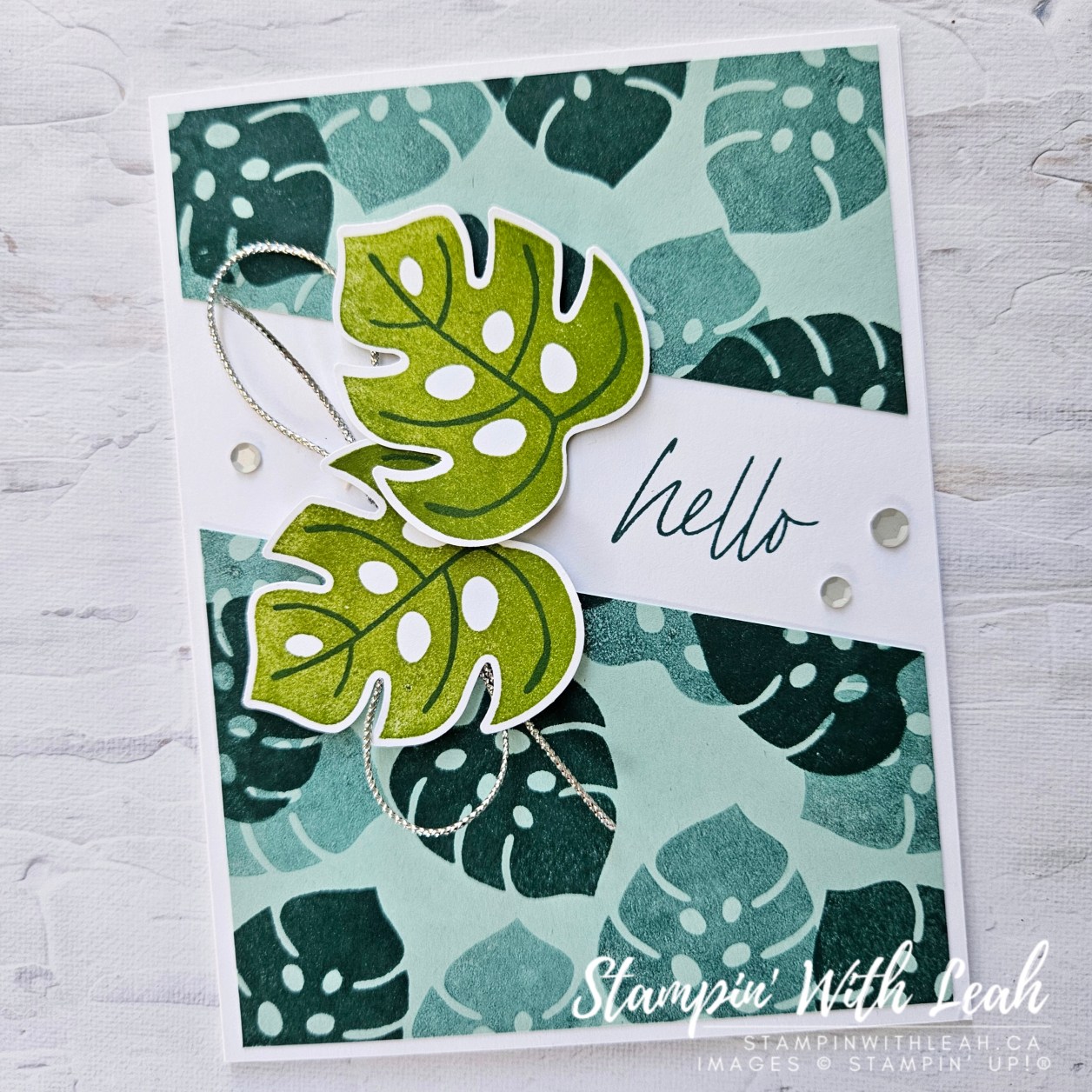 Tropical Leaf Card Class To Go | Stampin With Leah