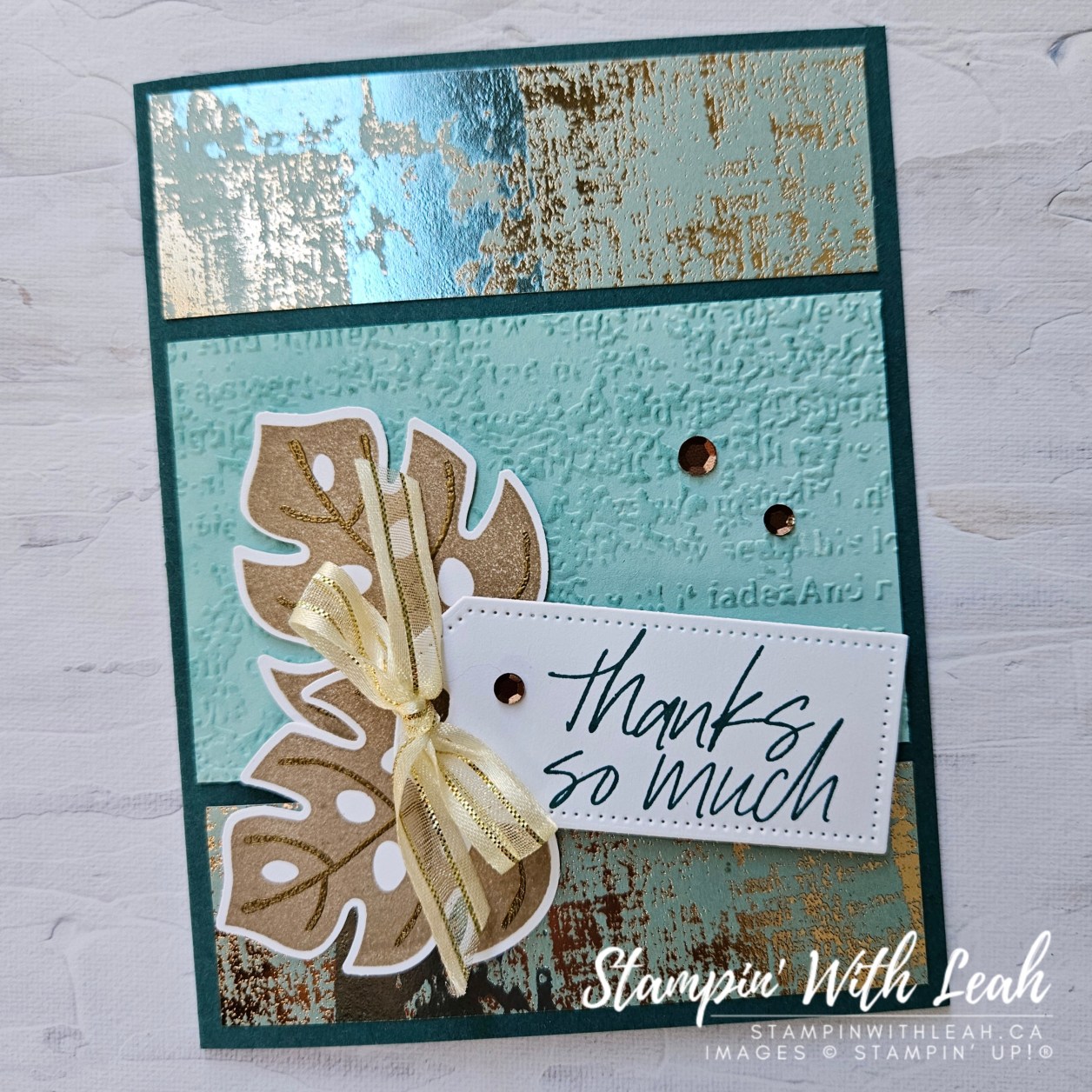 Tropical Leaf Card Class To Go | Stampin With Leah