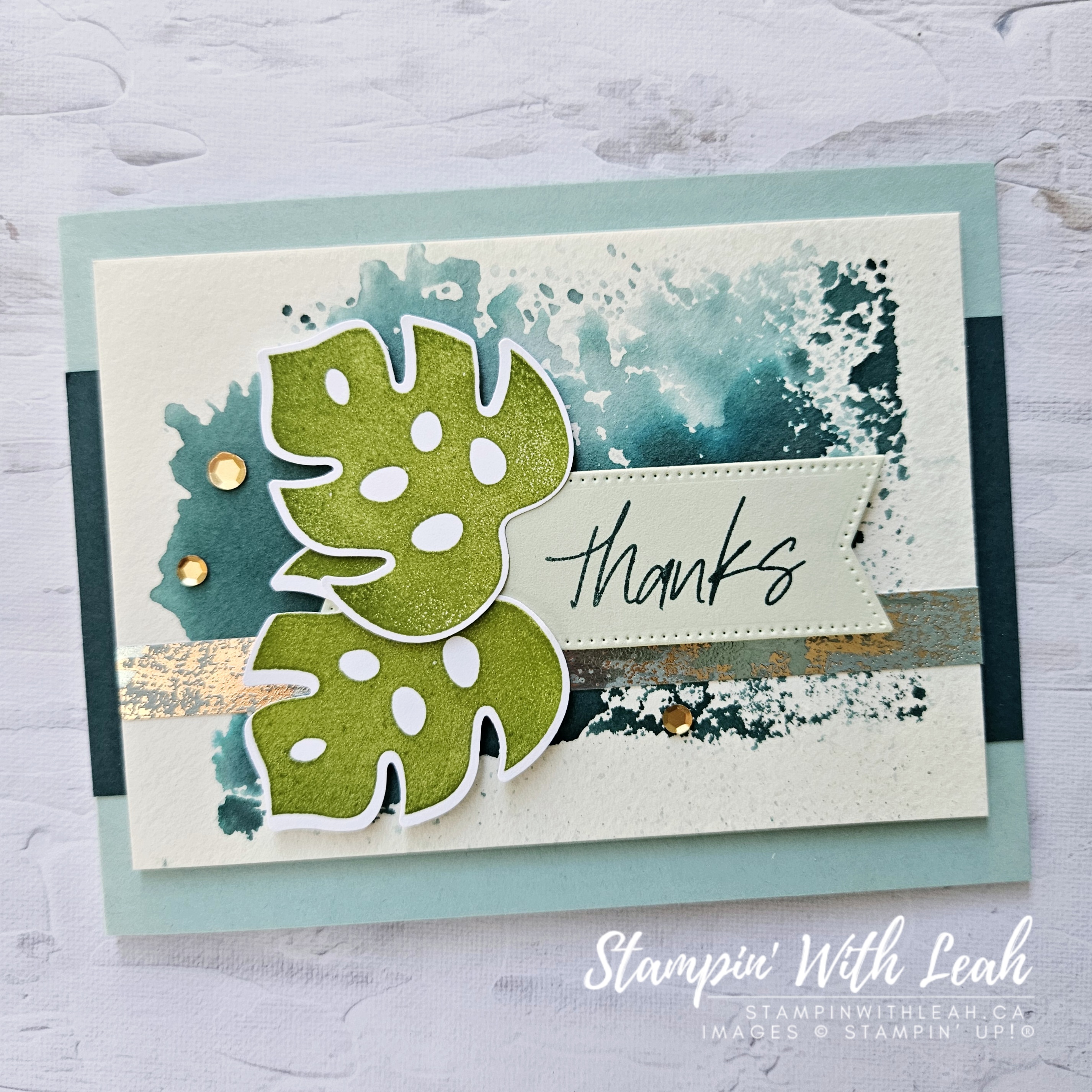 Tropical Leaf Card Class To Go | Stampin With Leah